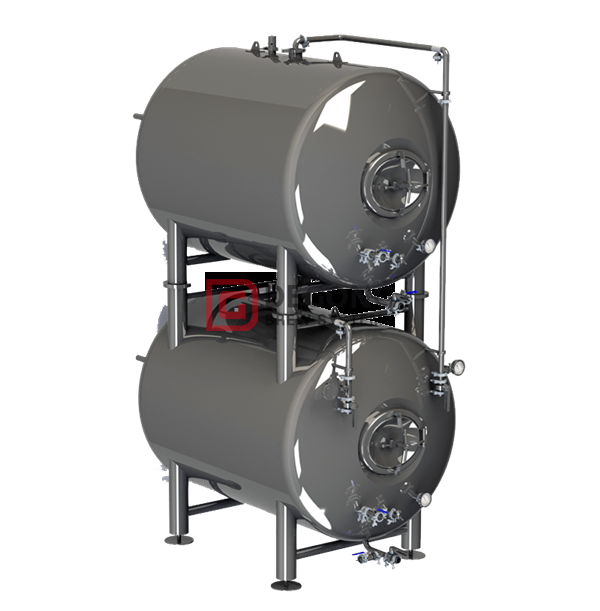 1000L pressurized insulated and jacketed horizontal maturation tank for ...